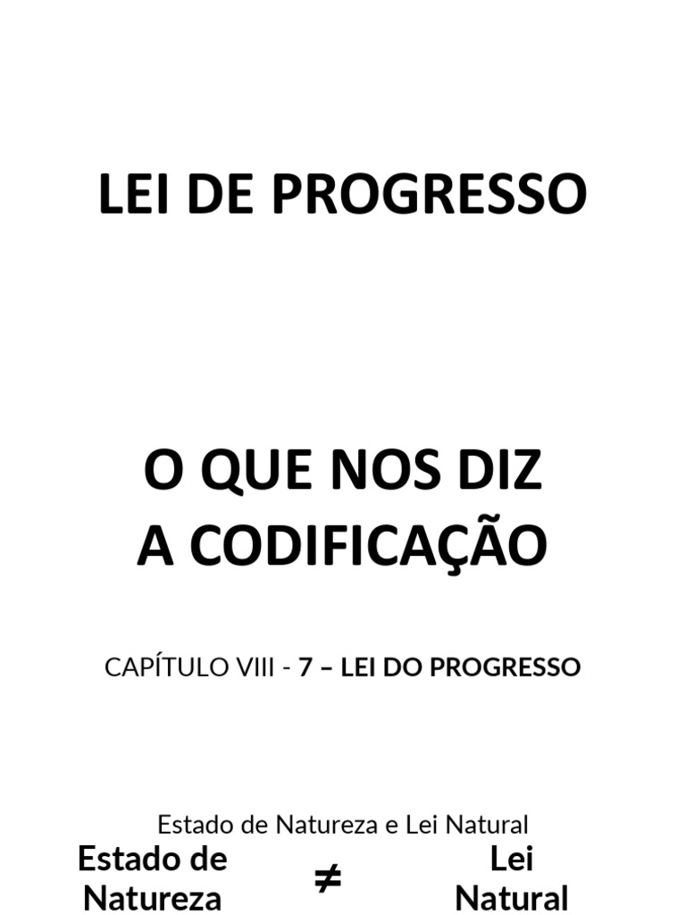 Lei Do Progresso - Apresentação | PDF