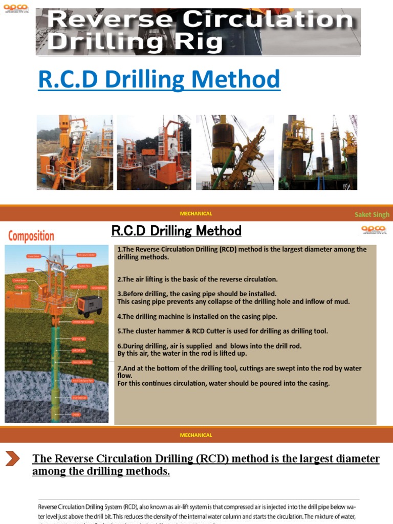 RCD METHOD OF DRILLING-SAKET PPT | PDF