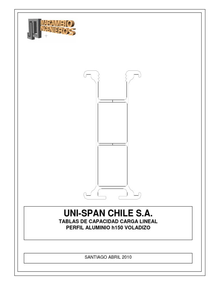 Capacidad Carga Línea Aluminio h150 | PDF | Ingeniero civil ...