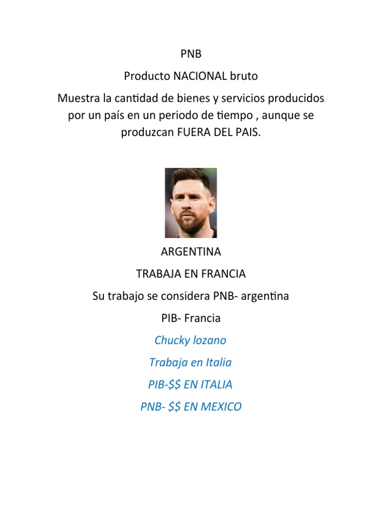 Entendiendo PNB y PIB con Ejemplos | PDF