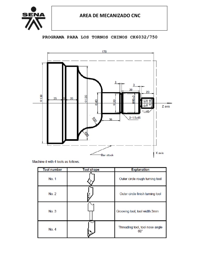Programa Torno CNC | PDF | Procesos industriales | Artesanías
