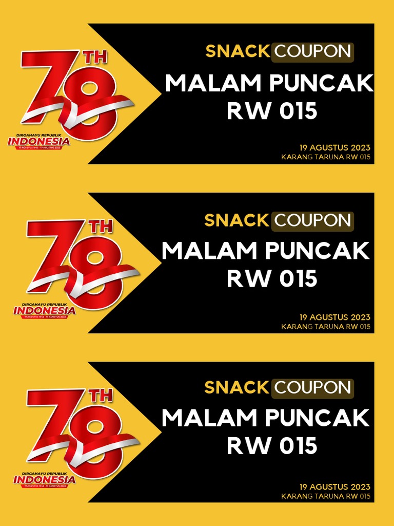 KUPON SNACK MALAM PUNCAK (1) | PDF