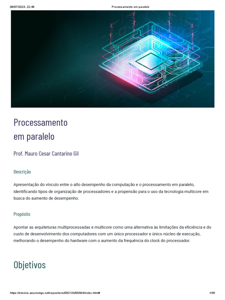 Processamento em Paralelo | PDF | Computadores