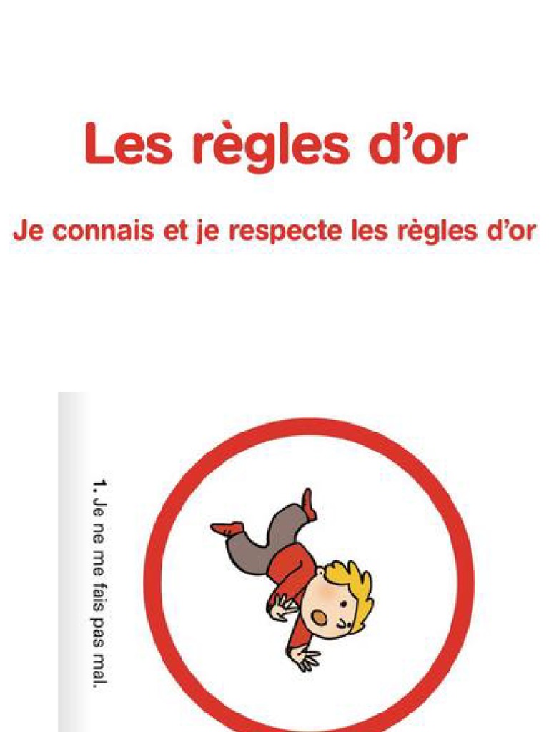 Affiche Règle D'or À Plastifier | PDF