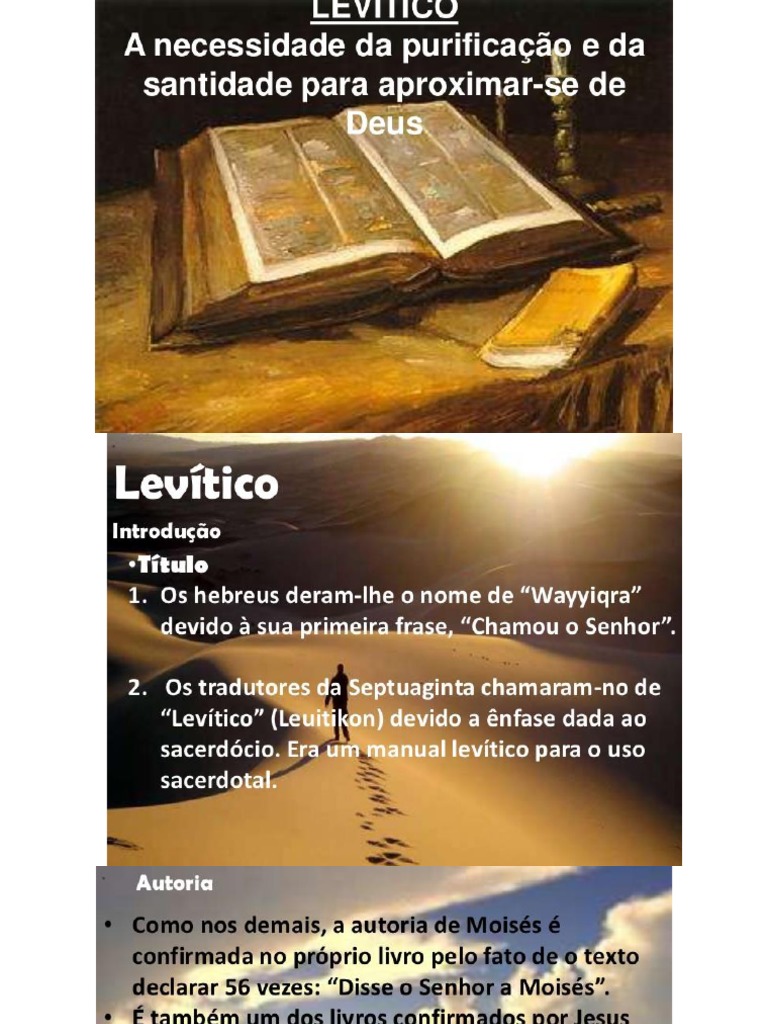 Aula 3 - Levítico | PDF