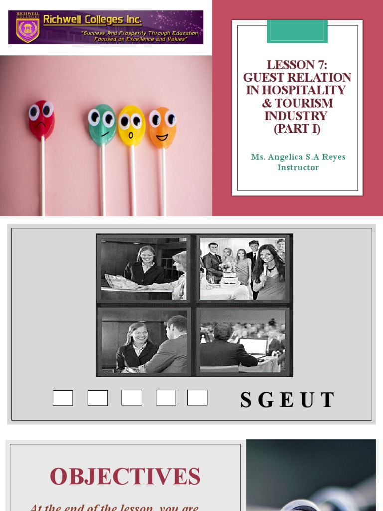 Lesson 7-Guest Relation in Hospitality & Tourism Industry (Part 1 ...