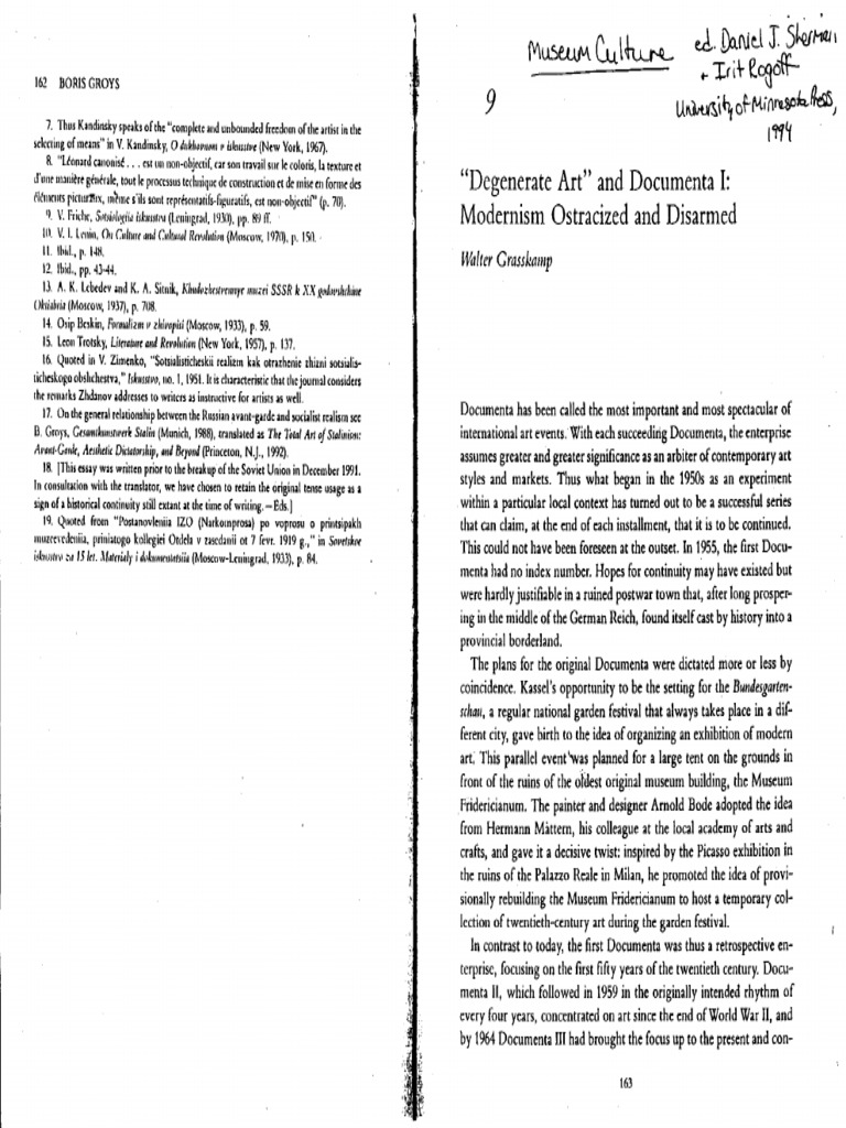 2.degenerate Art and Documenta | PDF
