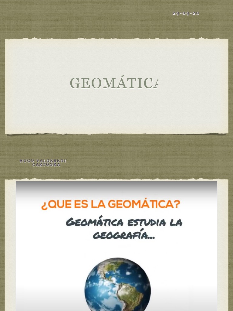 Geomatica Clase 1 | PDF