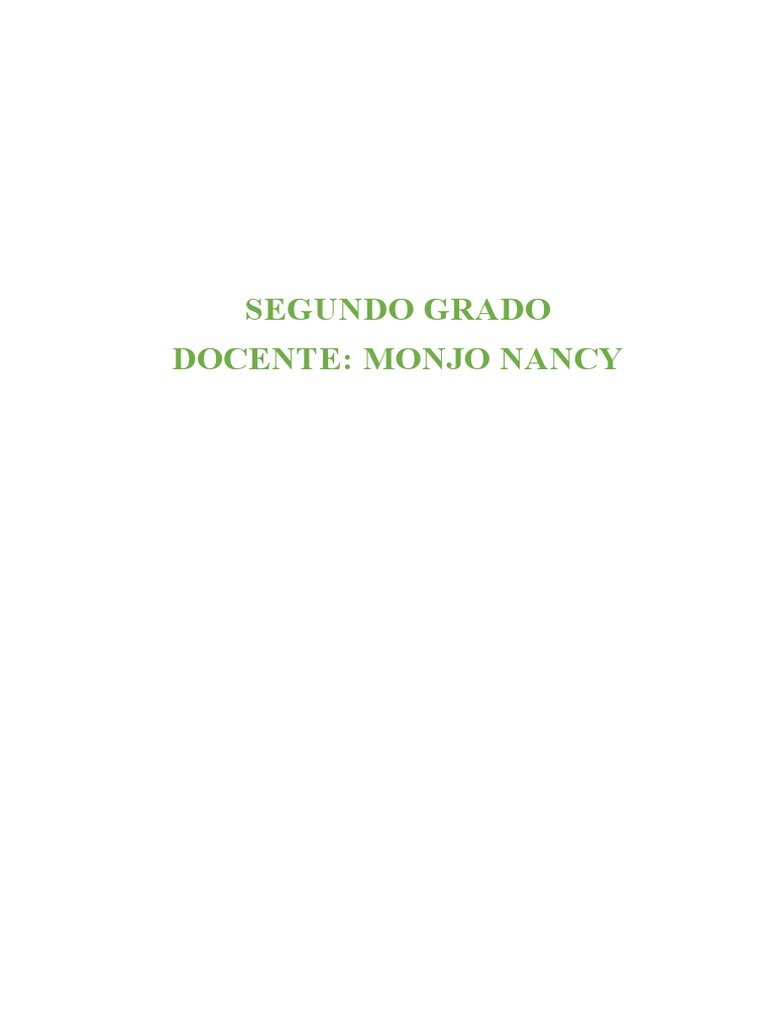 Cuadernillo 2do Grado | PDF
