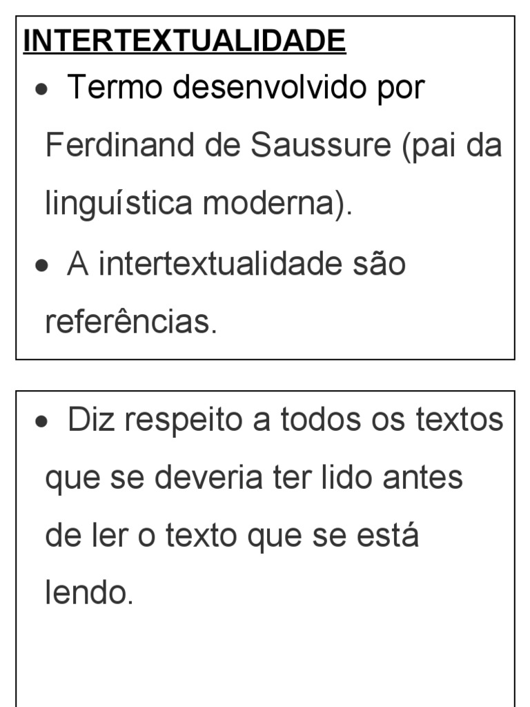 INTERTEXTUALIDADE | PDF
