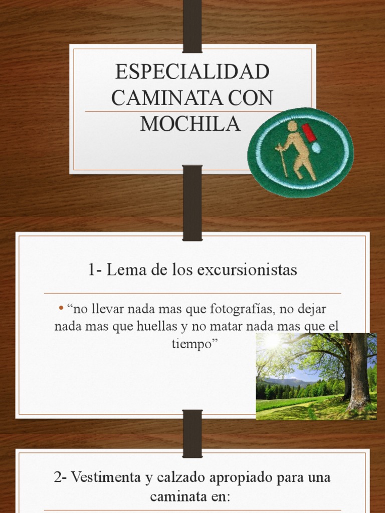 Especialidad de Caminata Con Mochila | PDF Especialidad de Caminata Con Mochila | PDF