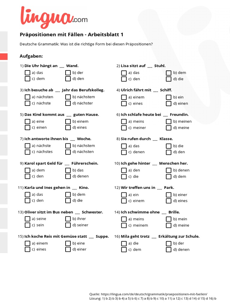 PDF Storage Deutsch Grammatik Praepositionen Mit Faellen | PDF