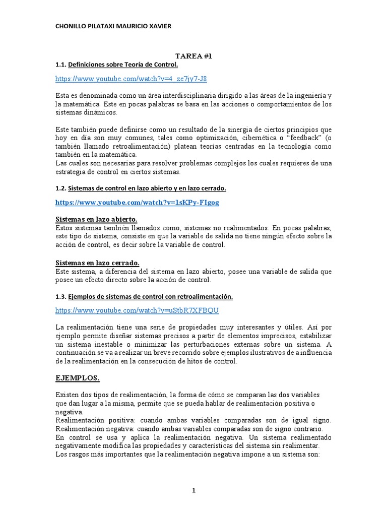 Tarea 1 Control | PDF