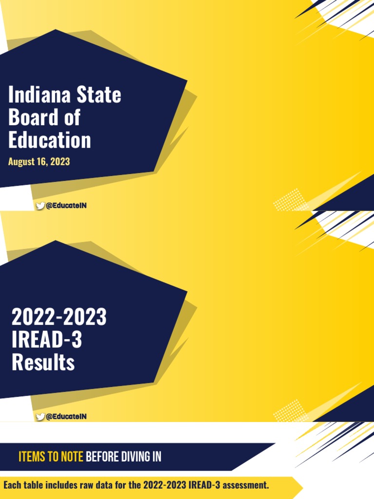 Indiana 2023 IREAD-3 Results Summary | PDF | Wellness