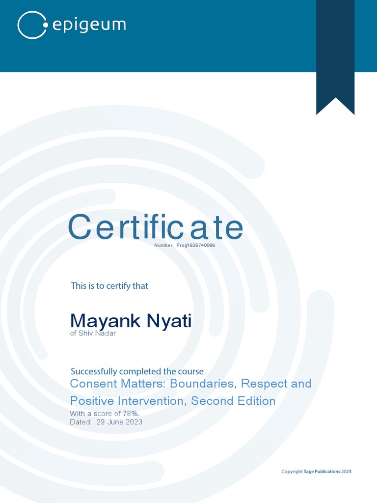 Certificate Prog1626740086 | PDF | Finance & Money Management