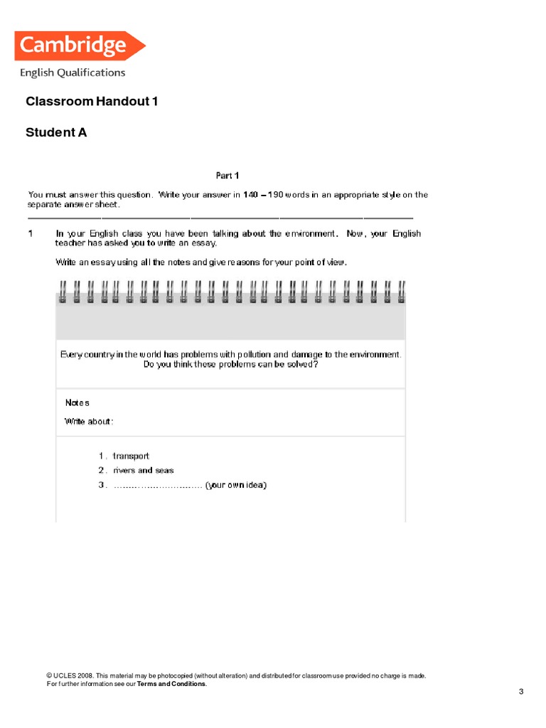 Cambridge English b2 First Writing Overview Handout 1 | PDF Cambridge English b2 First Writing Overview Handout 1 | PDF