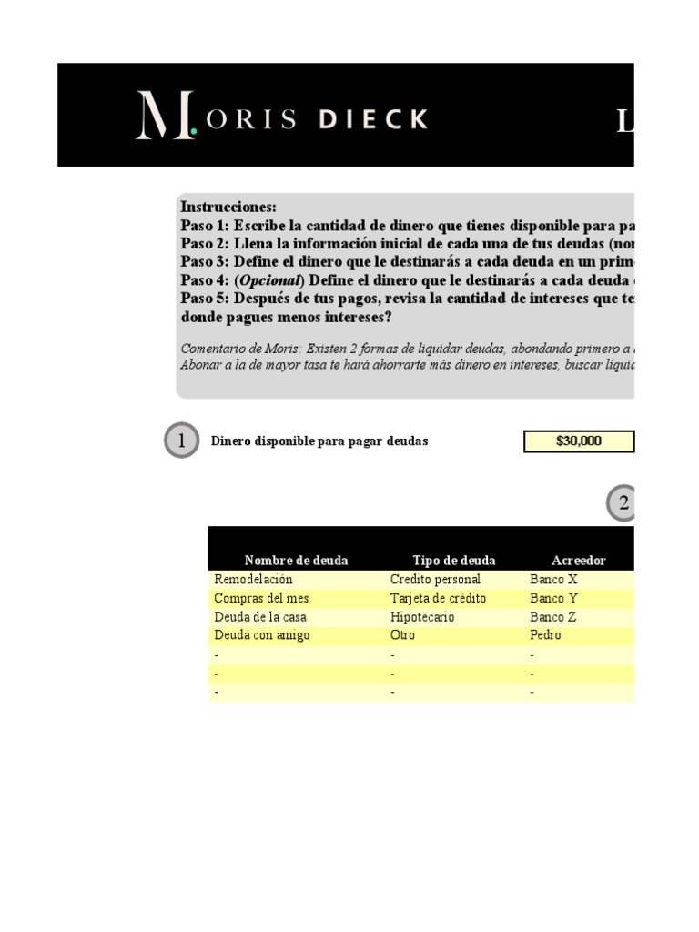 Liberate de Las Deudas Moris Dieck | PDF | Interés | Tarjeta de crédito