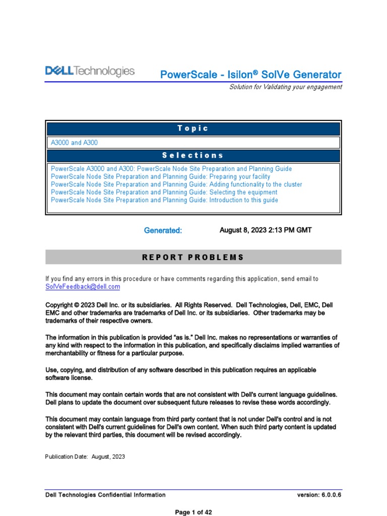 PowerScale - Isilon - A3000 and A300-PowerScale Node Site Preparation ...