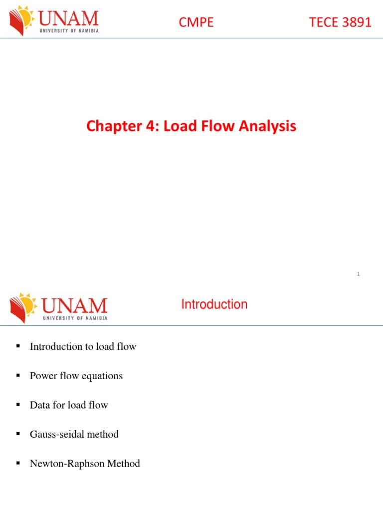 Chapter 4: Load Flow Analysis: Cmpe Tece 3891 | PDF