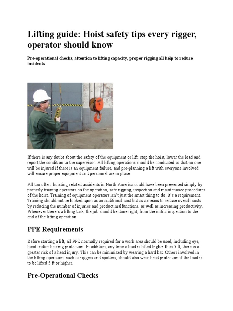 Lifting Guide | PDF