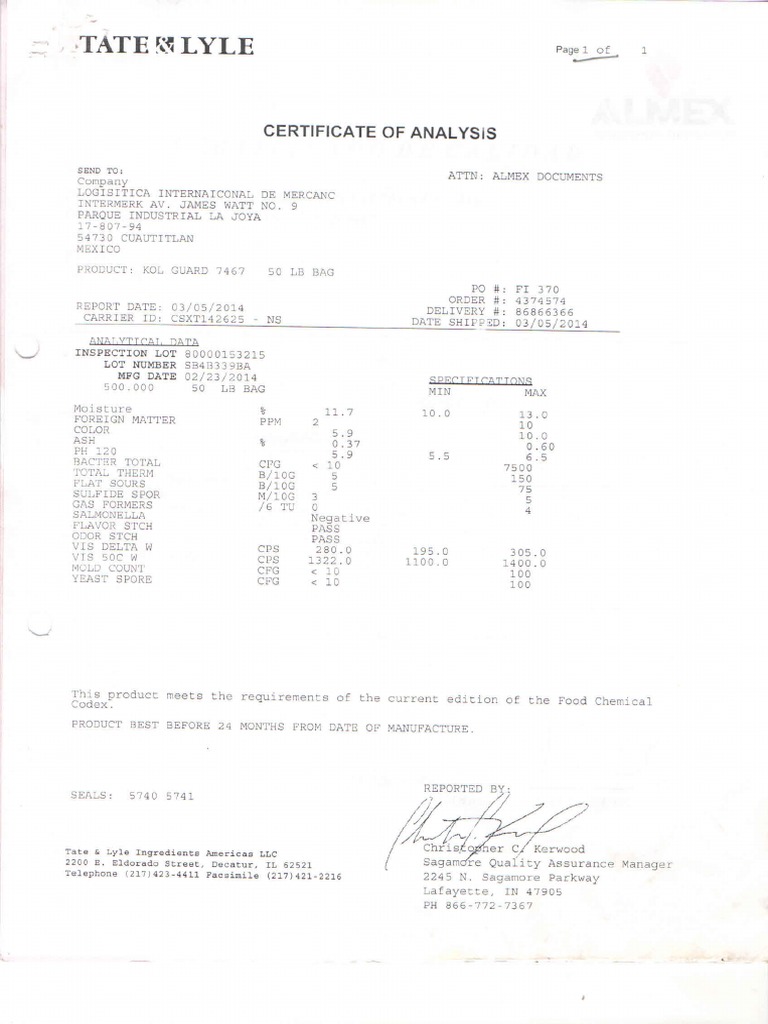 Cert Kol Guard 7467 | PDF