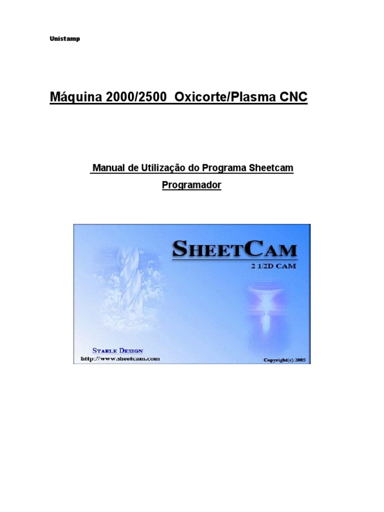 02 - Manual Prático Do SheetCam - Parte Programador | PDF | Programas | Desenho