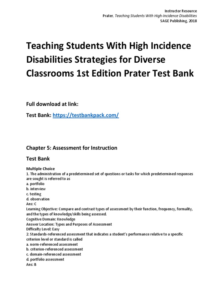 Teaching Students With High Incidence Disabilities Strategies for ...
