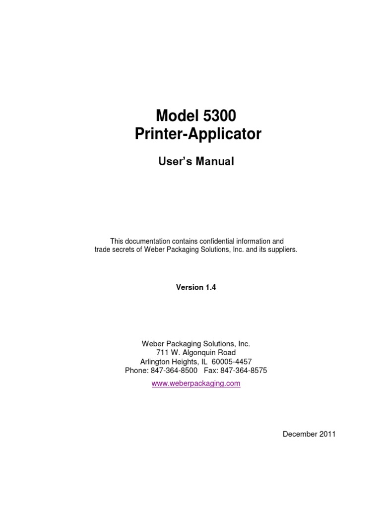 Model 5300 Manual v1.4 | PDF