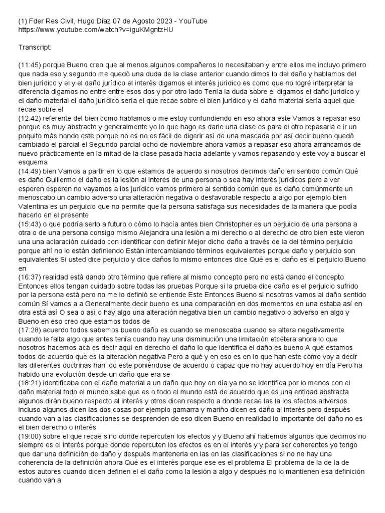 0708- daño material, daño juridico | PDF | Bienes | Propiedad