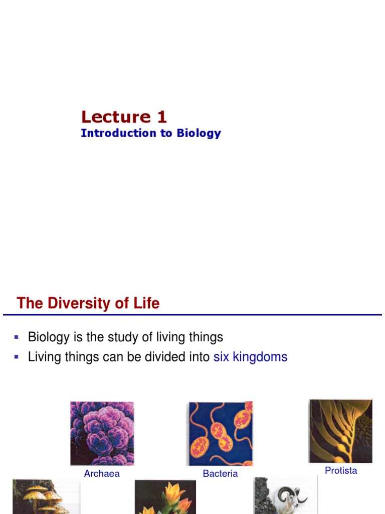 01-IntroToBiology 000 | PDF | Life | Organisms