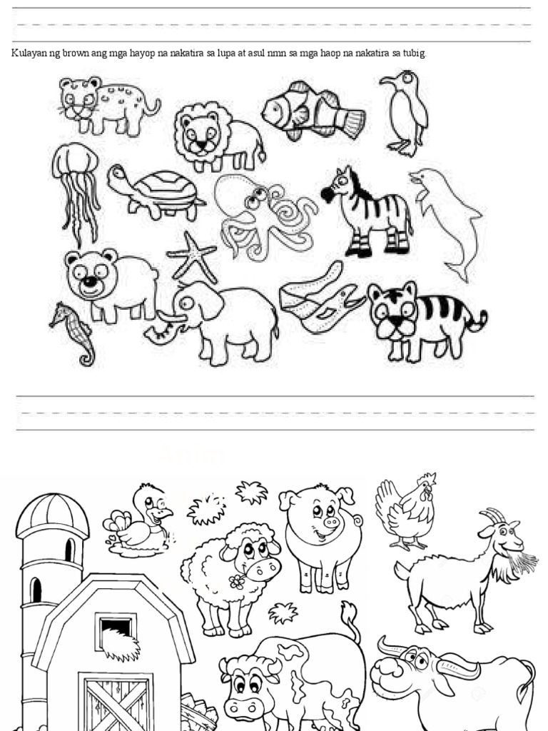 farm animals coloring | PDF