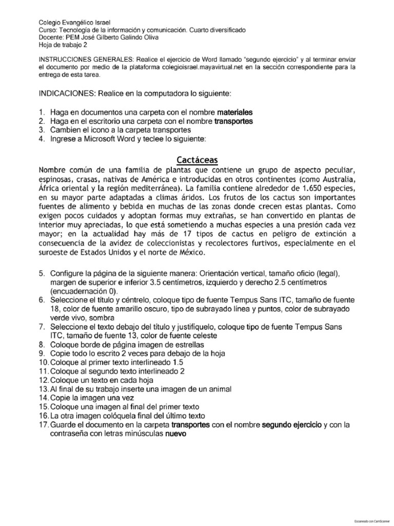 002 Ejercicio De Word Pdf