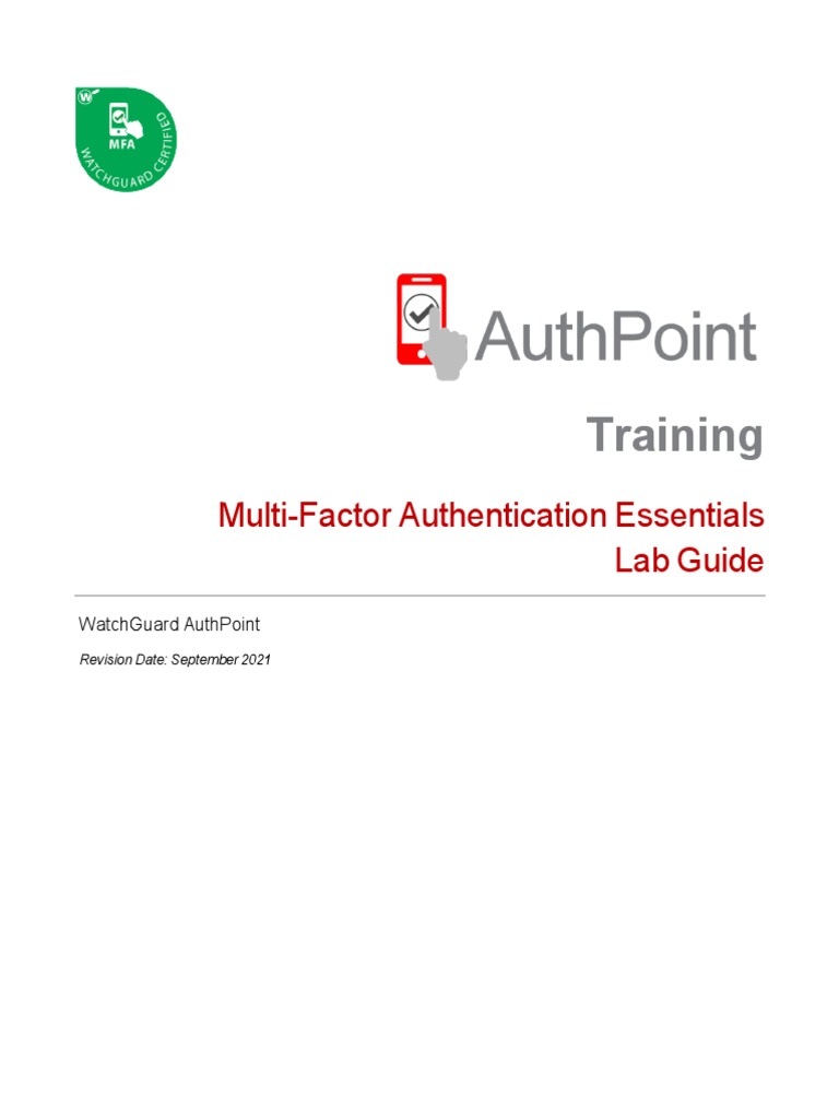 AuthPoint MFA Lab Book | PDF