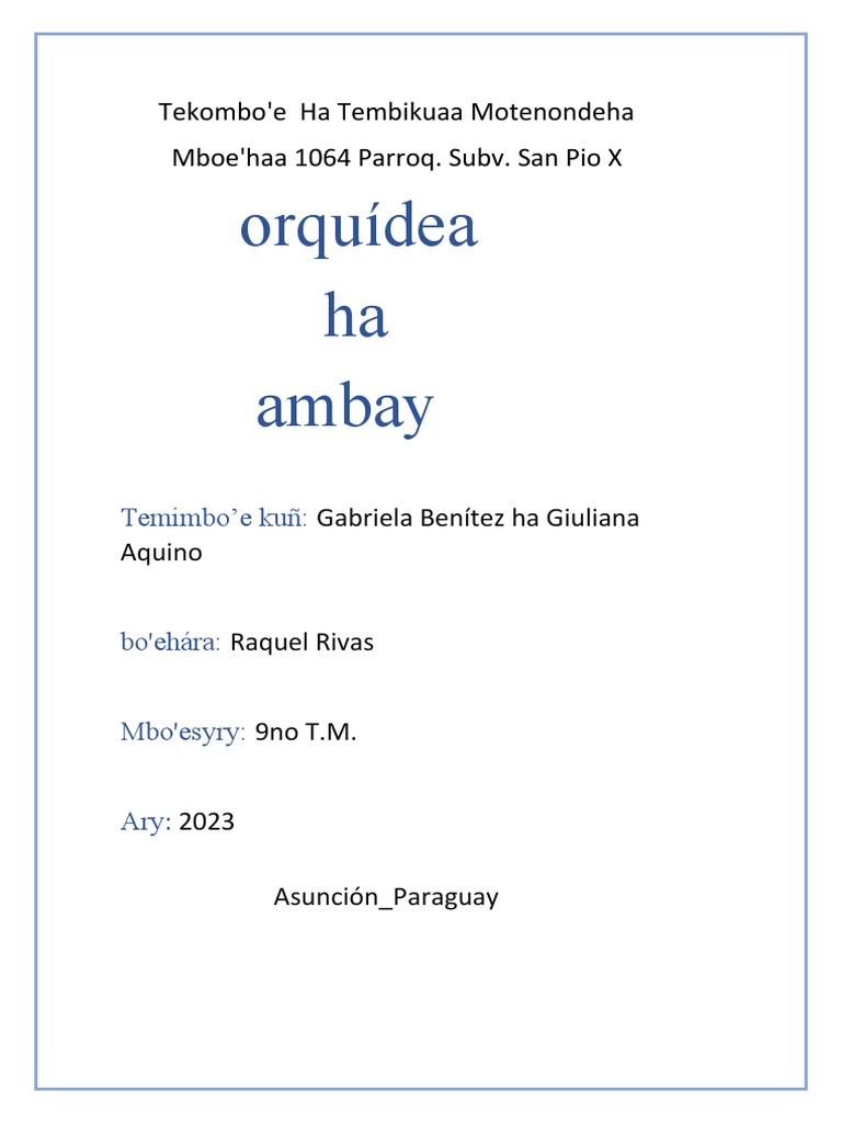 Orquidea Ha Ambay | PDF