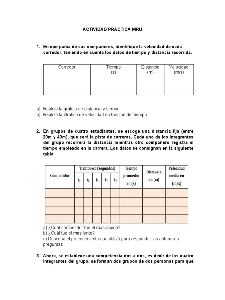 Actividad Practica Mru | PDF