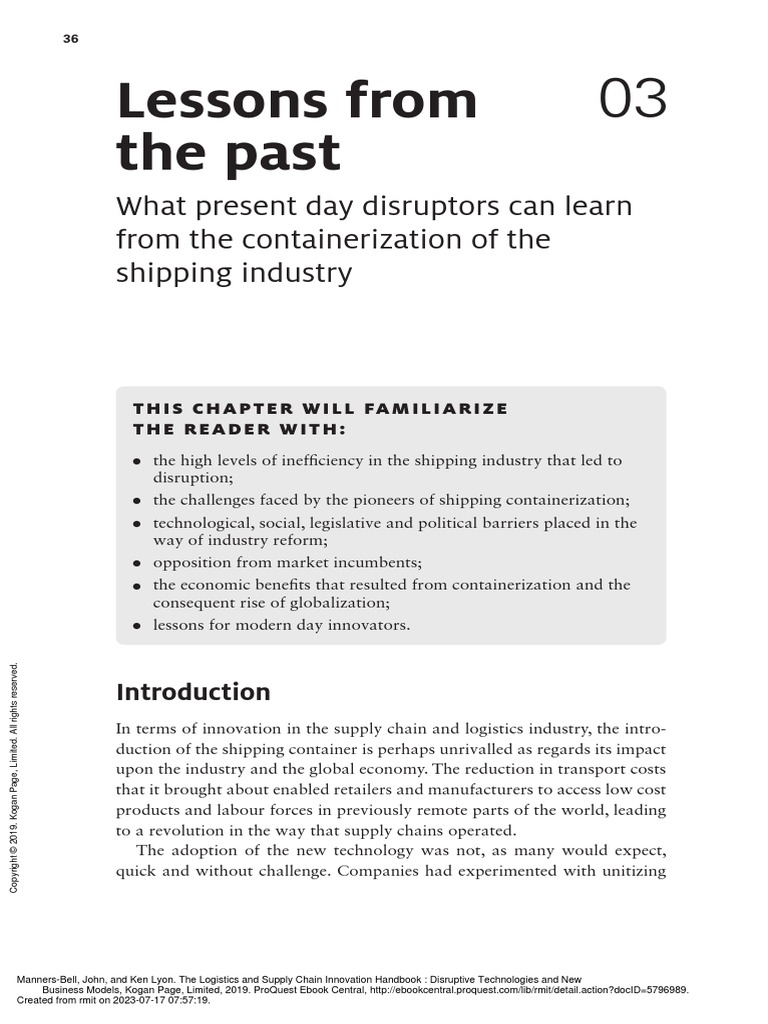 The Logistics and Supply Chain Innovation Handbook... - (03 Lessons ...