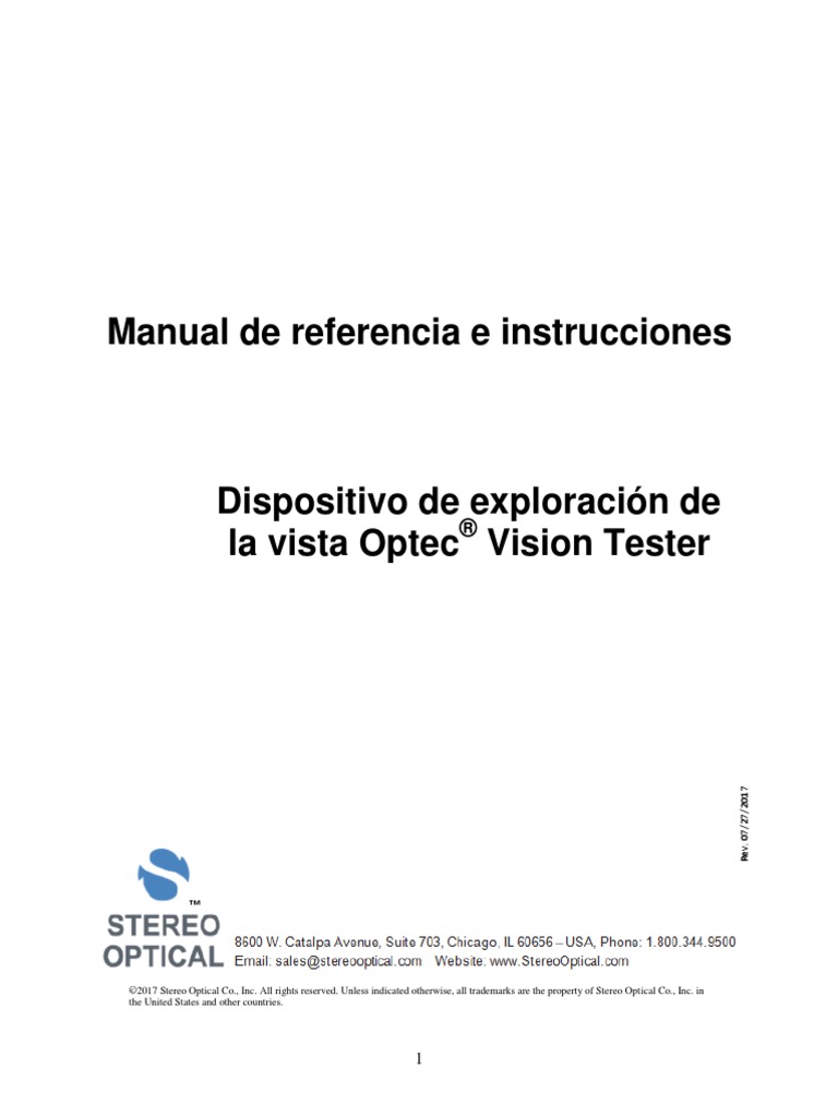 Optec 5000 Series Instructions Spanish 07 2017 | PDF