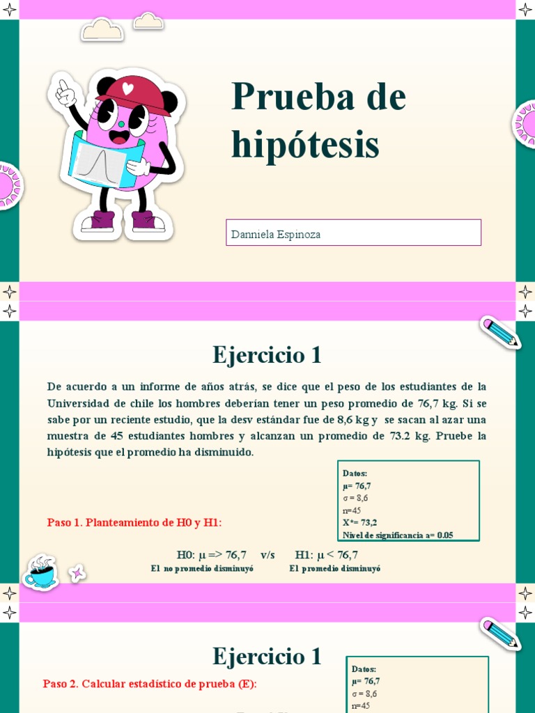 Ejercicios Prueba de Hipotesis | PDF