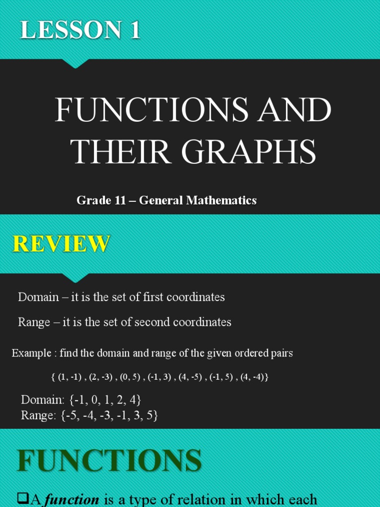 LESSON-1-GenMath-FUNCTIONS | PDF | Function (Mathematics) | Applied ...