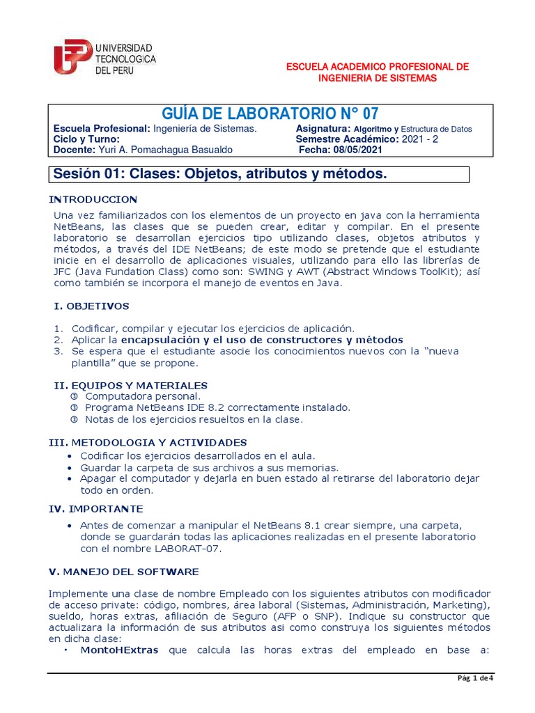 Lab 07 AED UTP | PDF