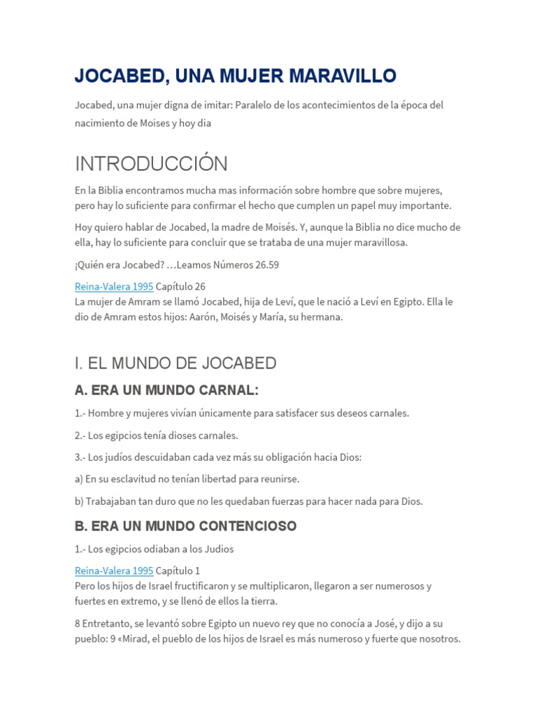JOCABED | PDF | Moisés