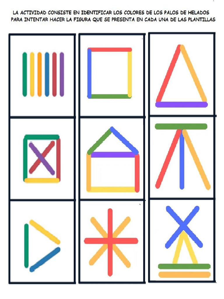 Patrón Palitos de Colores | PDF