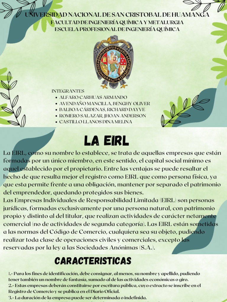Eirl y SRL | PDF | Contabilidad | Sociedad
