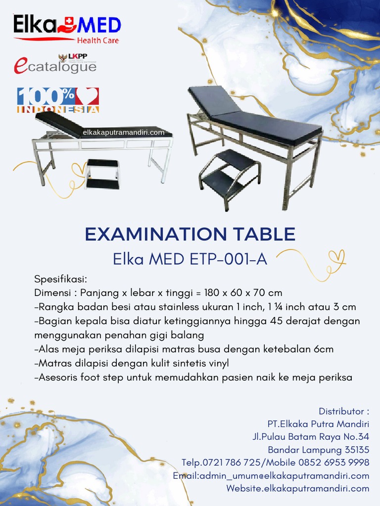 Brosur Examin Table ETP-001-A | PDF