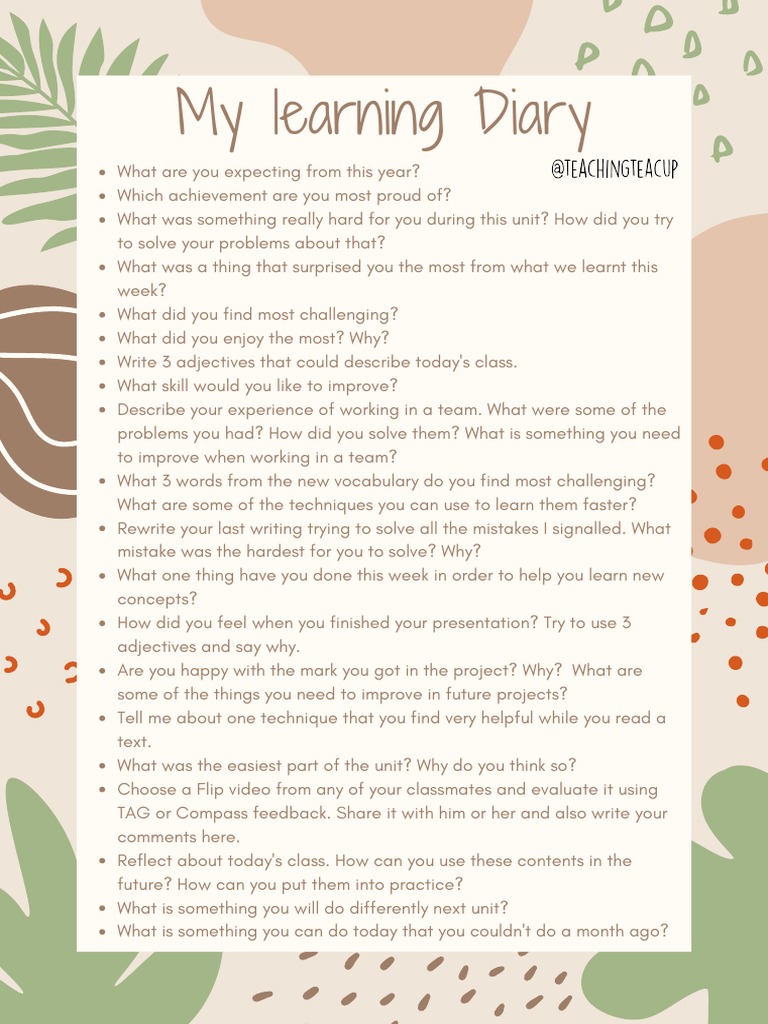 My Learning Diary | PDF