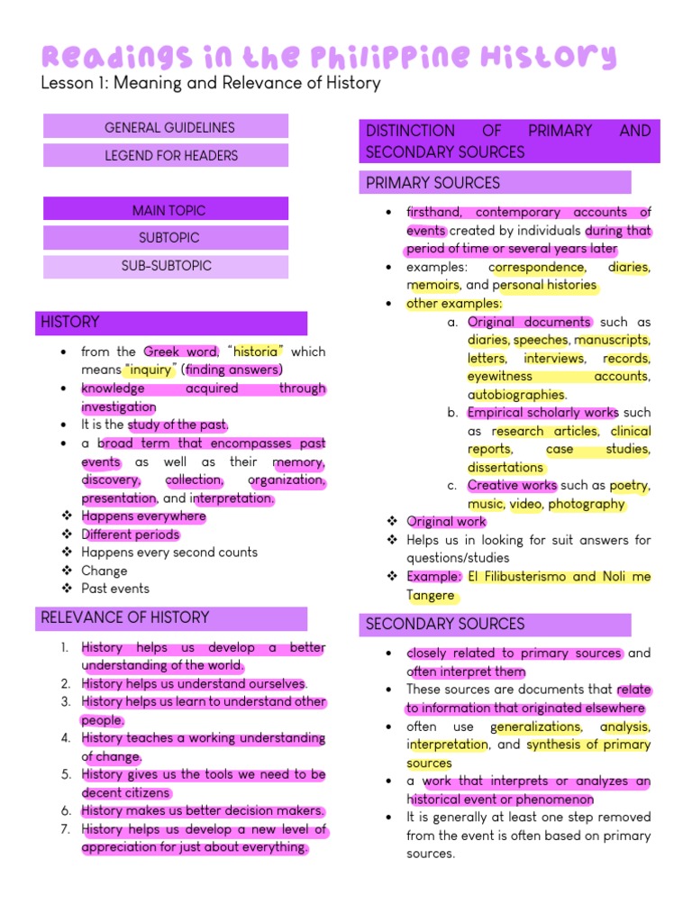 Understanding Philippine History Readings | PDF | Historiography ...
