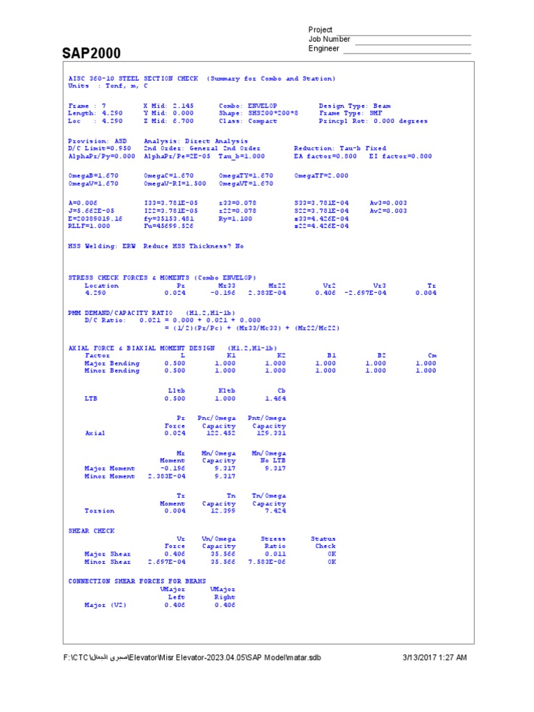 SHS ٠٦١٧٣٥ | PDF | Bending | Buckling