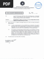 Local Budget Memorandum No. 92a | PDF | Government | Philippines