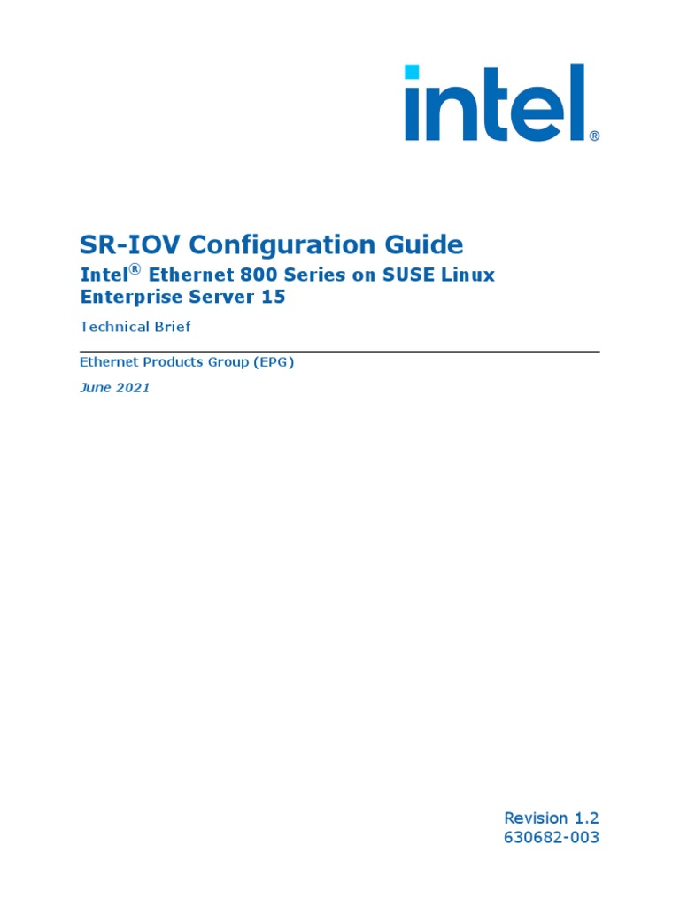 E810 SR-IOV SLES15 ConfigGuide - Rev1.2 | PDF