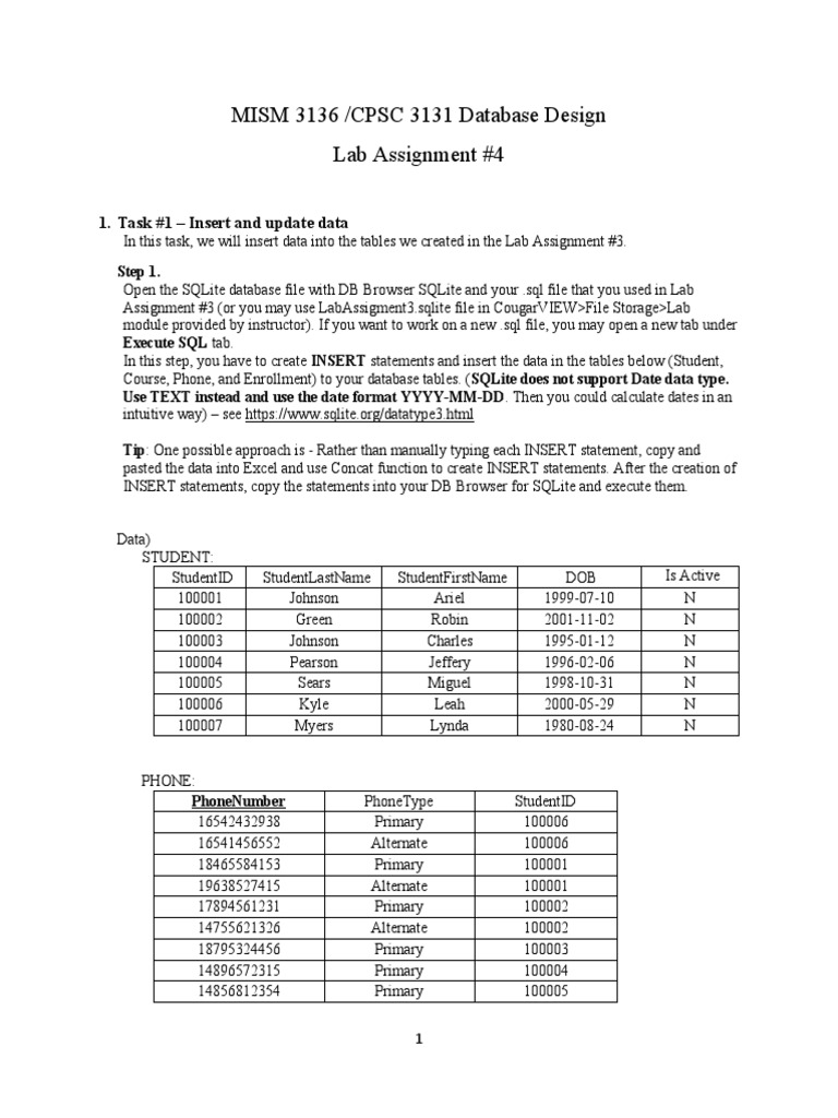 Lab Assignment 4 - Ch3-DML | PDF